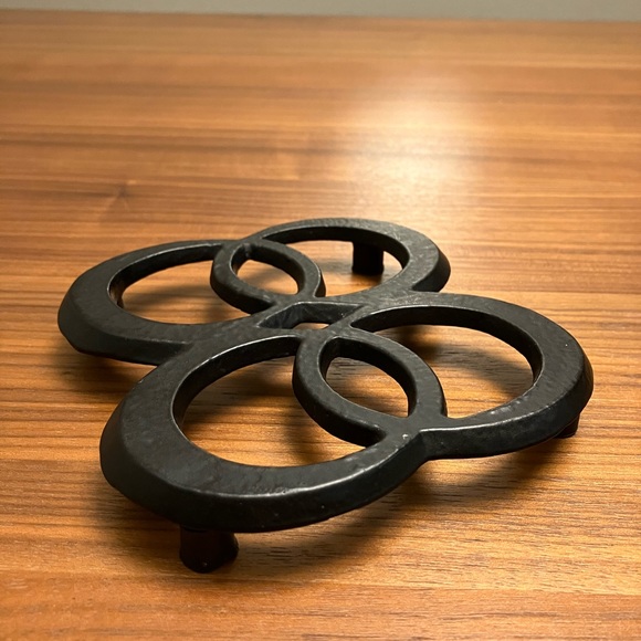 Country Road | Dining | Cast Iron Trivet Circles Flower Modern ...